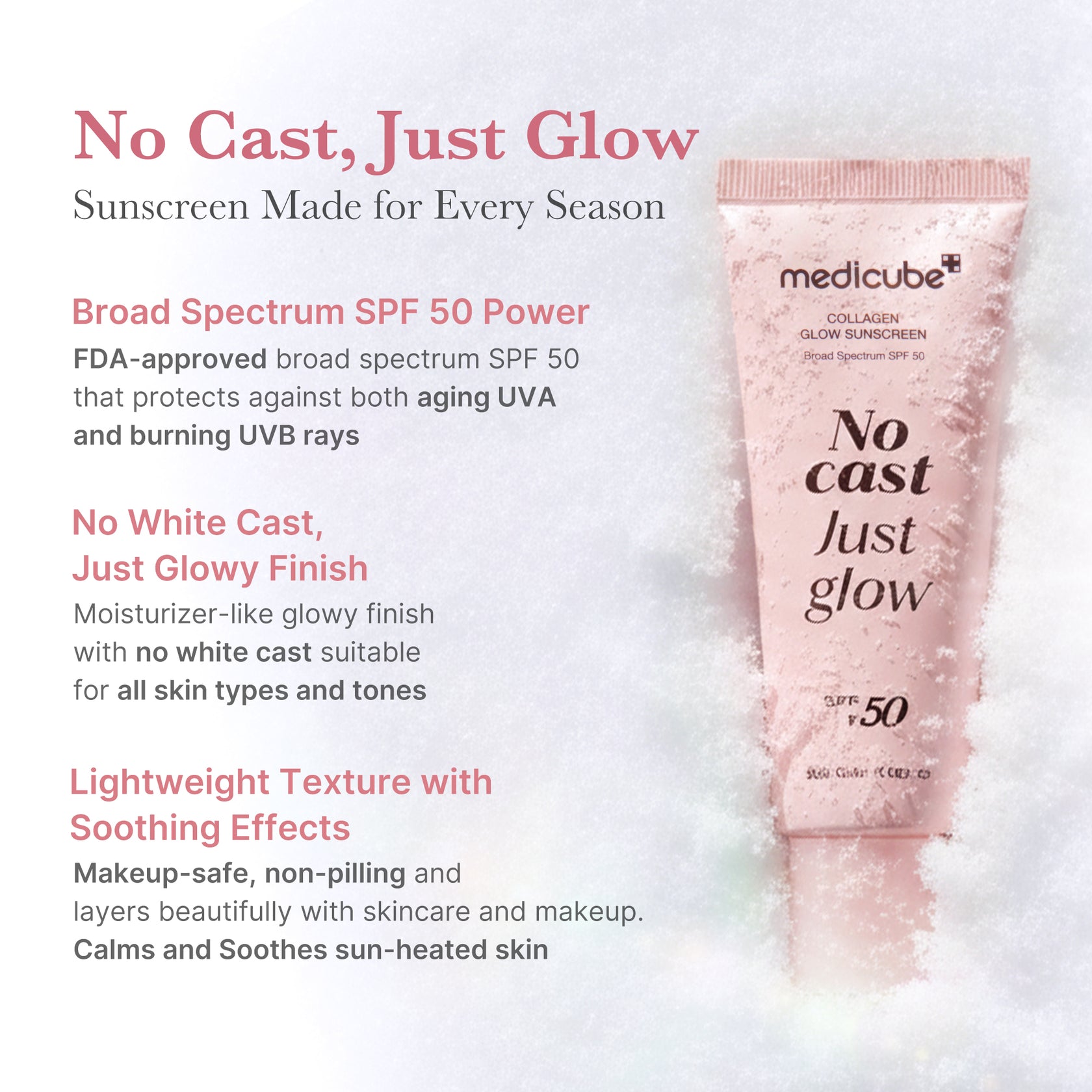 No Cast Just Glow Collagen Sunscreen – MEDICUBE US
